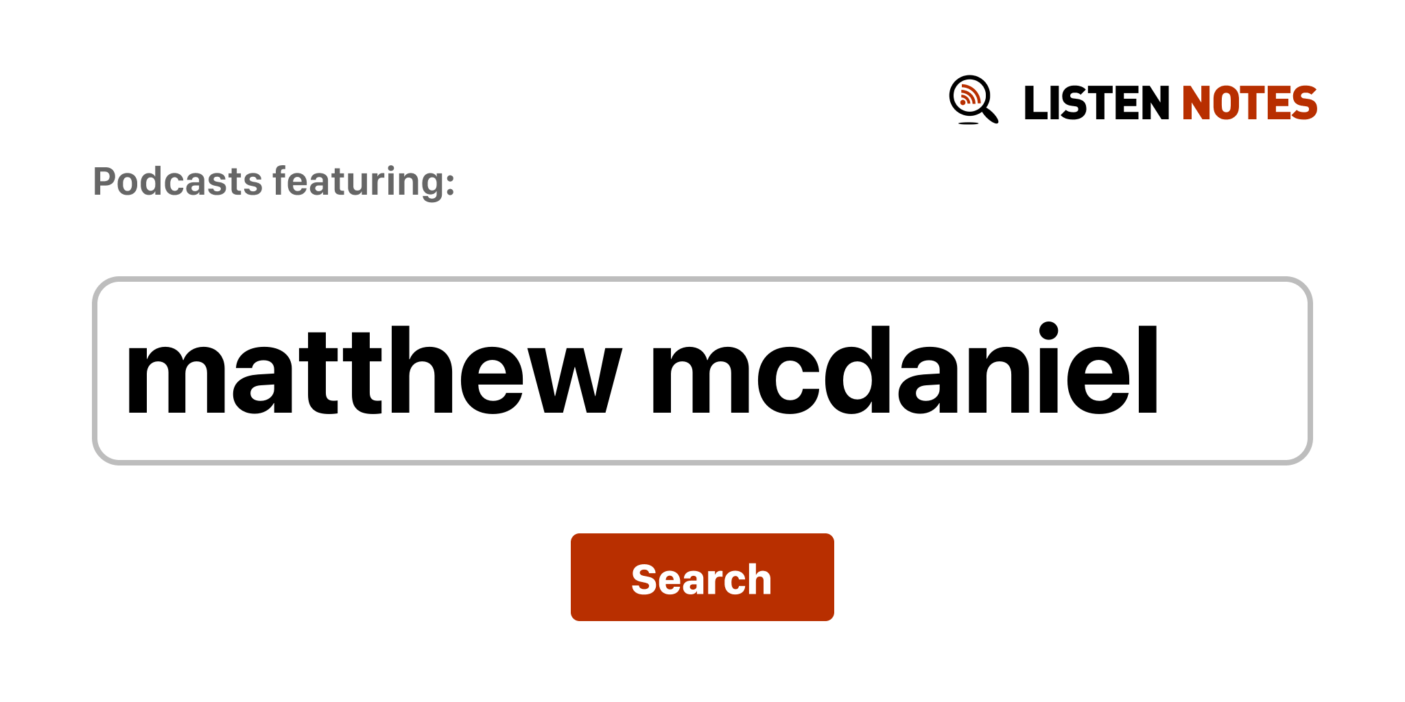 Matthew Mcdaniel - Principales episodios de podcast